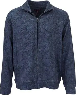 LORDS OF HARLECH Paisley Full-zip Jacket - Blue