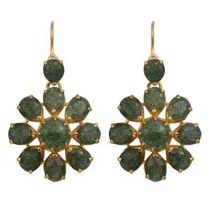 EMMA CHAPMAN JEWELS Boston Strawberry Onyx Dangle Earrings - Green