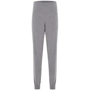 PERALUNA High Waist Cashmere Blend Knit Jogger Trousers - Grey