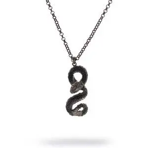 EBRU JEWELRY Serpent Guardian Sterling Necklace - Silver
