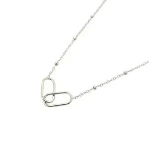 HARFI Paperclip Link Necklace - Silver