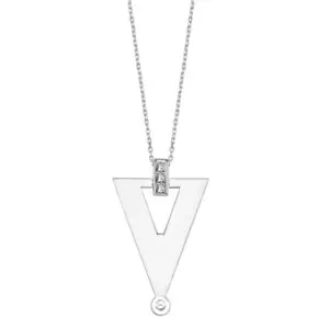 DIME TRIBE Geometric Diamond Pendant Necklace