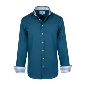 KOY CLOTHING Teal Cotton-merino Shirt - Blue
