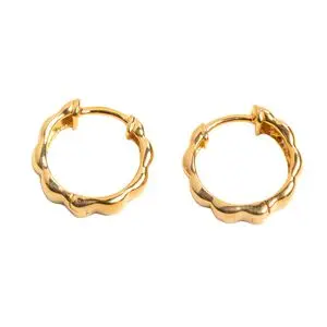 BELINDA JEWELZ Cecilia Rippling Hoop Earrings - Gold