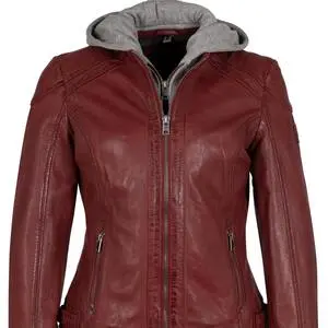 Mauritius Allice Removable Hood Leather Jacket