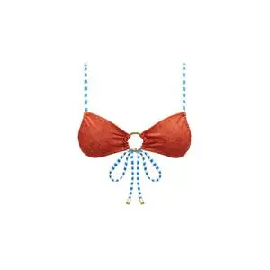 AKOSHA SWIMWEAR Jet Set Bandeau Bikini Top - Red