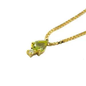 NASI SILVER Nasi Silver Pear Atarah Pendant Necklace Green