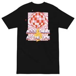 ANCHOR & CREW Acceptable At The Time Disco! Embroidered T-shirt - Black