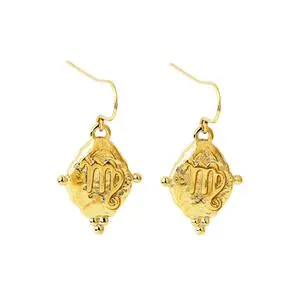 SEVEN SAINTS Virgo Dangle Earrings - Gold