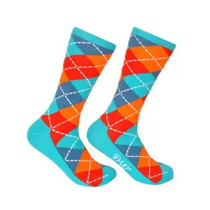 DAVID WEJ Patterned Dress Socks - Blue