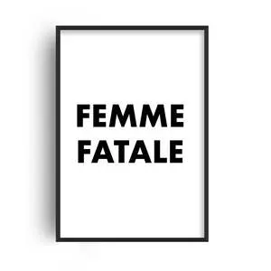 FANCLUB Femme Fatale Retro Music Giclée Art Print A2 - Black