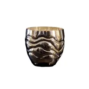 ANATOLIACRAFT Handmade Chased Copper Tumbler One Of A Kind Collection - Brown