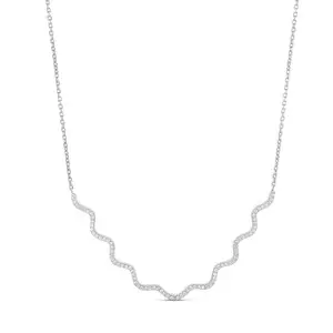 SHYMI Wavy Tennis Chain Necklace - Silver