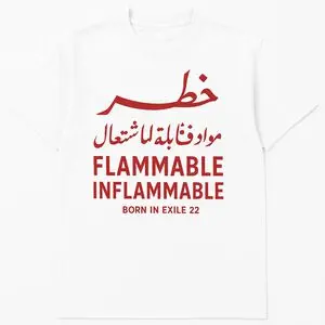 BORN IN EXILE Graphic Organic Cotton T-shirt - White