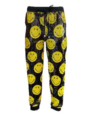 ANY OLD IRON Reversible Sequin Joggers - Black