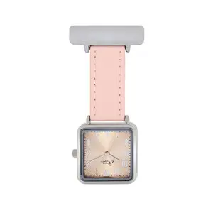 BERMUDA WATCH COMPANY Annie Apple Square Nurse Fob Watch - Orange
