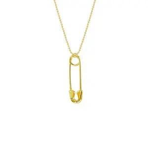 TRUE ROCKS 18kt Plated Large Safety Pin Pendant Gold