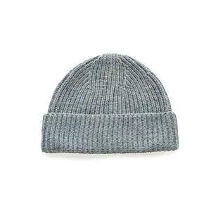 OUBAS British Wool Beanie - Blue/grey