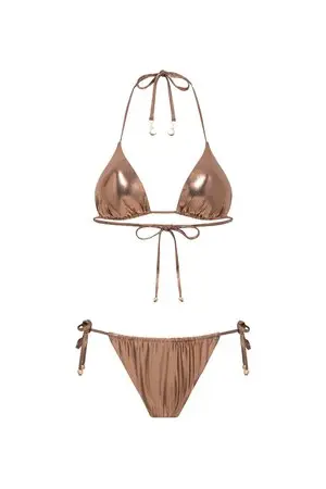 LUNA B Icon Metallic Copper Bikini - Gold
