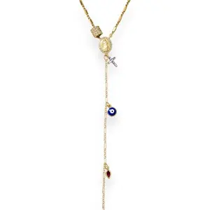 ALEXIE OF ATHENS Elysa Talisman Rosary Necklace - Gold