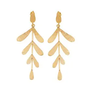LINYA JEWELLERY Leaf Dangle Earrings