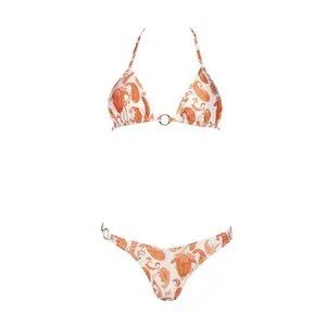 FOREVER YOUNG THE LABEL Paisley Print Bikini Set - White