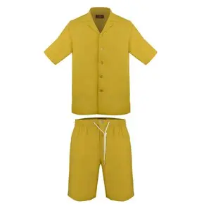 DAVID WEJ Kingston Linen Blend Set - Yellow