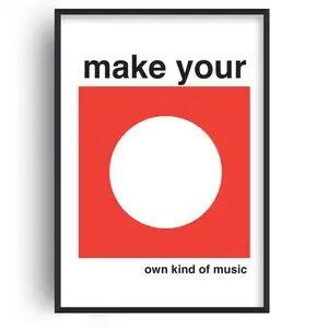 FANCLUB Make Your Own Kind Of Music Giclée Art Print - Red