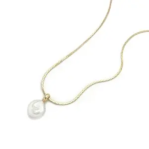 BIKO Lumen Baroque Pearl Pendant Necklace - Gold