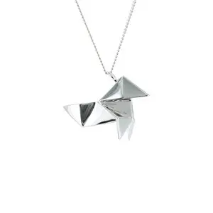 ORIGAMI JEWELLERY Cuckoo Pendant Necklace - Silver