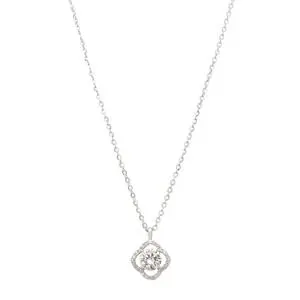 LATELITA Floating Solitaire Moissanite Necklace