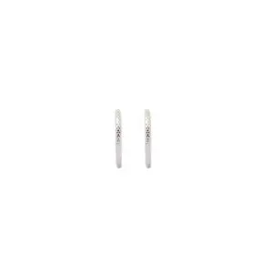 NASI SILVER Fish Scale Huggie Hoops - Silver