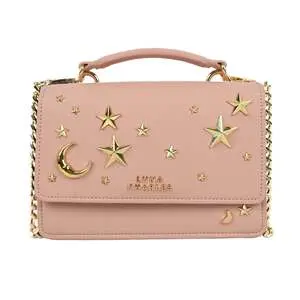 LUNA CHARLES Nova Star Studded Crossbody Bag - Orange
