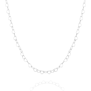 SPERO LONDON Love Heart Chain Necklace - Silver