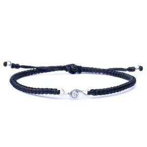 HARBOUR UK BRACELETS Treble Clef Sterling Silver Bracelet - Black