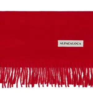 ALPACA LOCA Scarf/shawl Hundred % Baby-alpaca Wool - Red