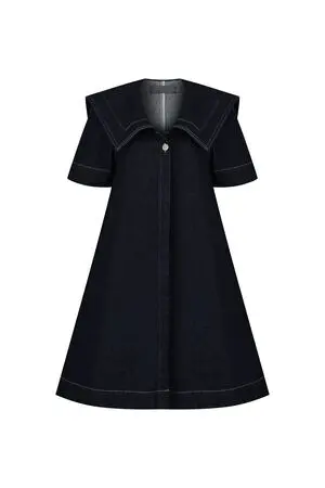 GOC DENIM Mini Dress With Sailor Collar