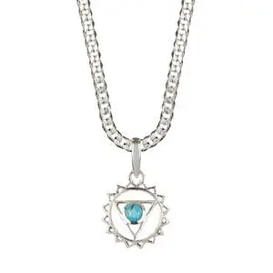 CHARLOTTE'S WEB JEWELLERY Sterling Silver Turquoise Pendant Necklace - Silver/blue