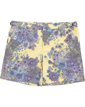 LORDS OF HARLECH Printed Tailored Swim Shorts - Red