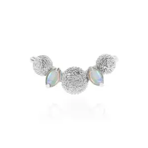 LEE RENEE Dahlia Opal Ring - Silver