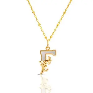 KASUN LONDON Plated Initial Pendant Necklace - Gold