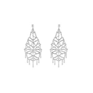 LUCY QUARTERMAINE Element Web Dangle Earrings - Silver