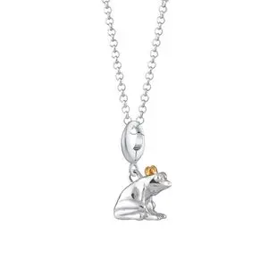 LILY CHARMED Sterling Silver Frog Charm Necklace - Silver/gold