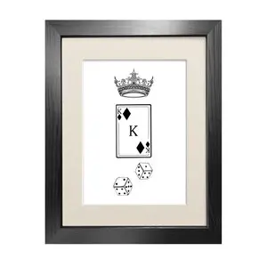 EMILY CARTER King Of Diamonds' Fine Art Print A3 - Black