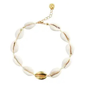 ADRIANA PAPPAS DESIGNS Single Mini Shell Anklet - White