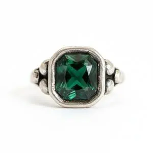 BY VIRGO Viridia Ring - Silver/green