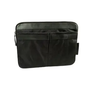 VIDA VIDA Leather Trim Laptop Travel Pouch - Black