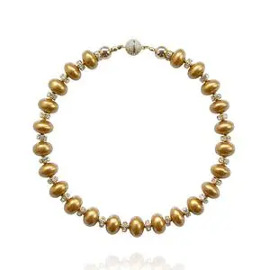 SAULE LABEL Mika Beaded Necklace - Gold/yellow