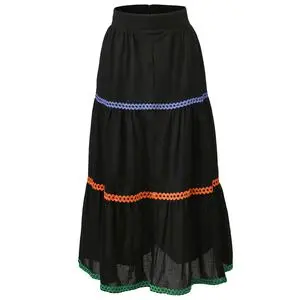 SMART AND JOY Tiered Ruffle Flared Skirt