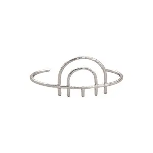 ORIAKU STUDIO Oru Plated Hammered Cuff Bracelet - Silver
